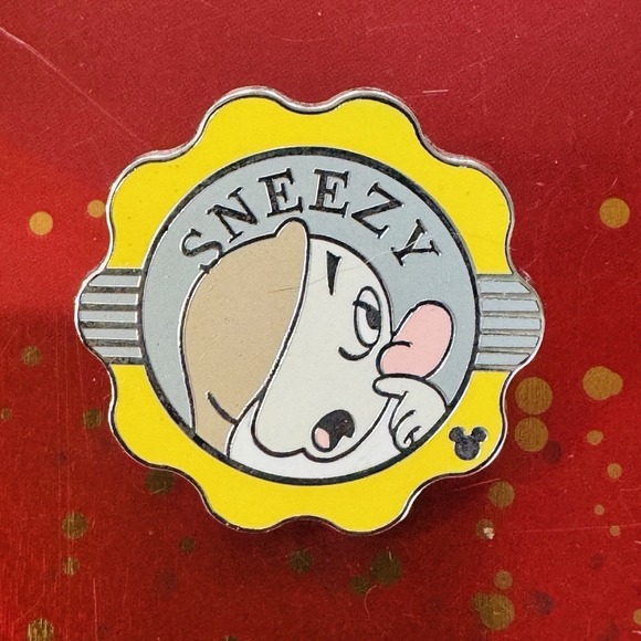Disney | Costumes | Disney Pin Sneezy Profile Hidden Mickey Seven ...